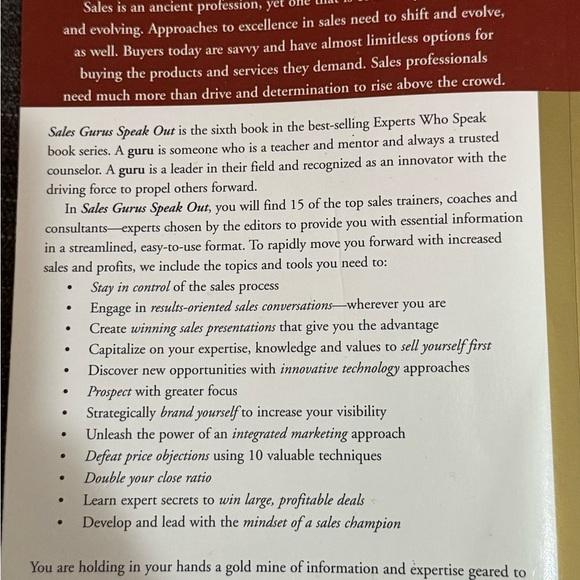 Sales Gurus | Accents | Sales Gurus Speak Out Book | Poshmark